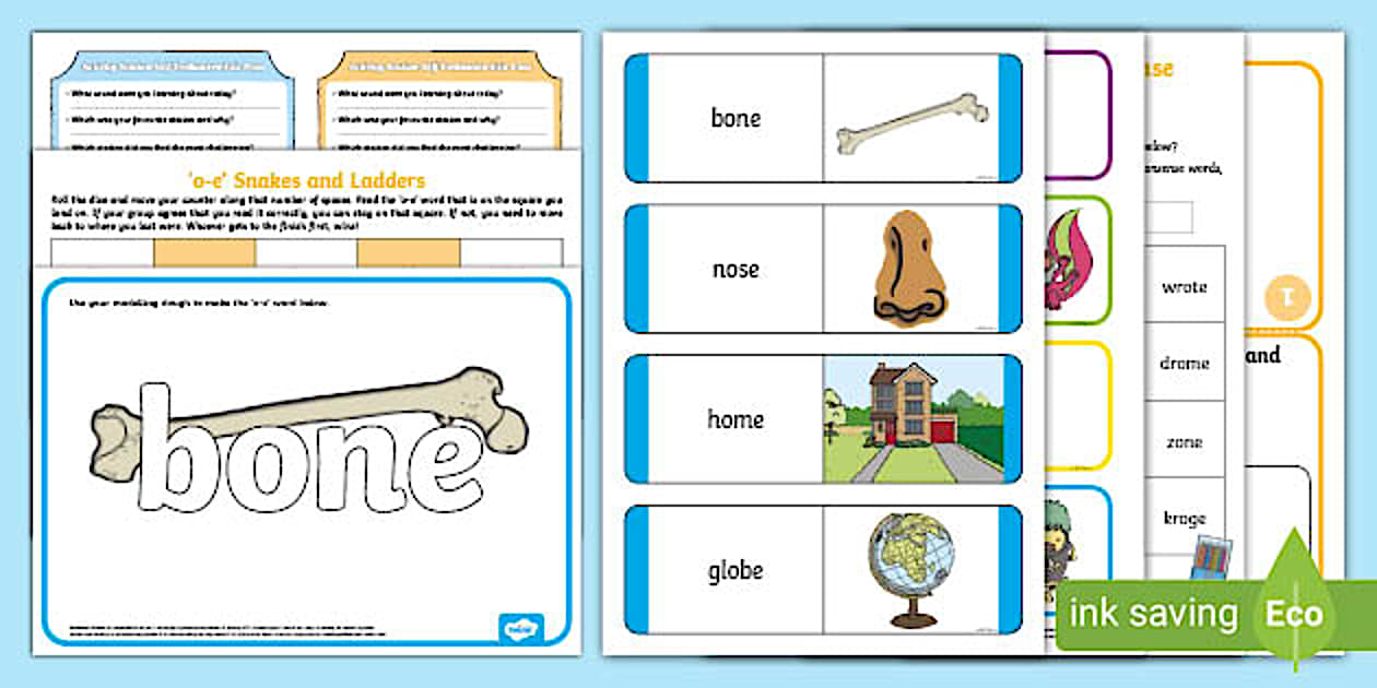 'o-e' Sound Activity Stations (teacher made) - Twinkl