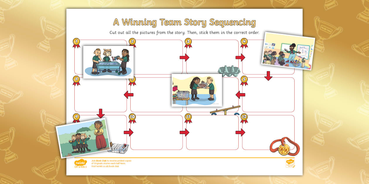 A Winning Team Story Sequencing Activity (teacher made)