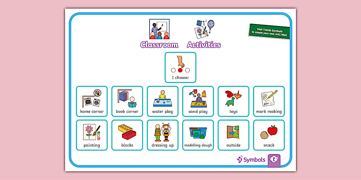 Twinkl Symbols: Classroom Activities Choice Board - Twinkl Twinkl Symbols: Classroom Activities Choice Board - Twinkl