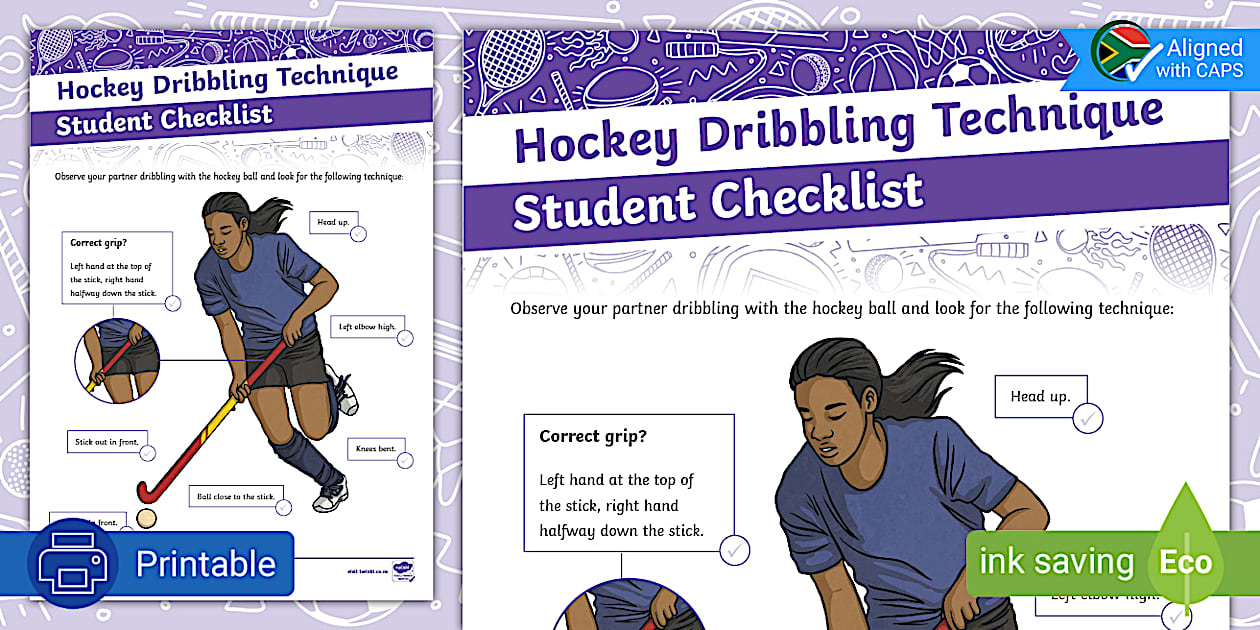 Grade 6 PE Dribbling Whizz Kids Technique Checklist Poster