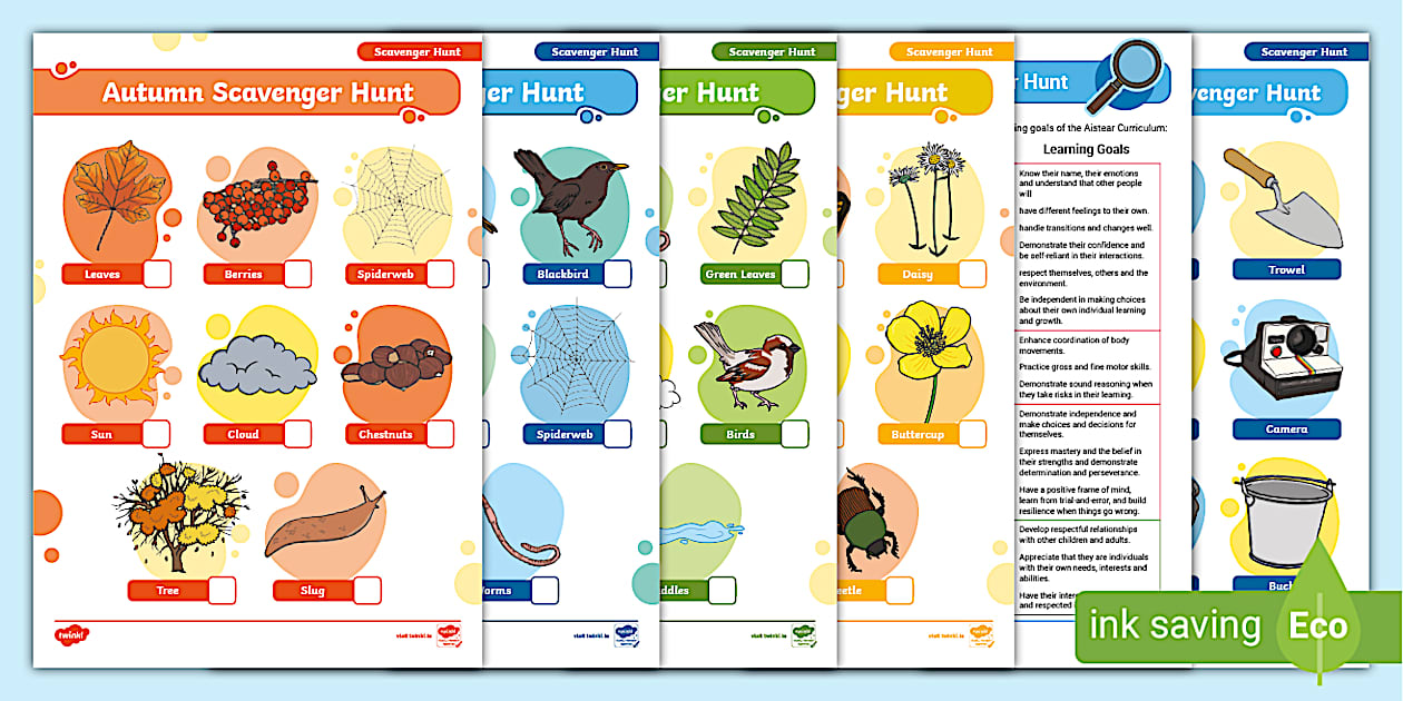 Active Preschool Scavenger Hunt - Twinkl