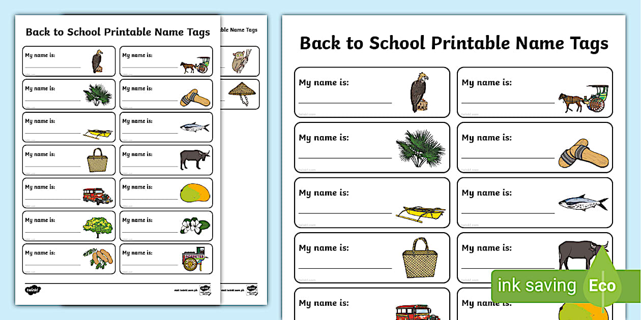 👉 Philippines Back to School Name Tags Printable | Twinkl
