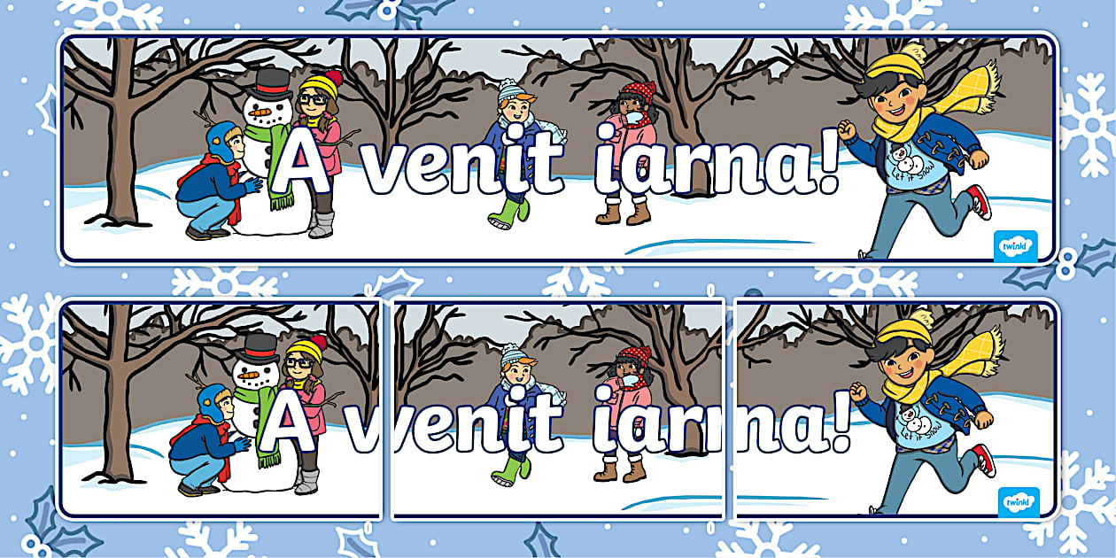 A venit iarna! – Banner (creat de profesori) - Twinkl