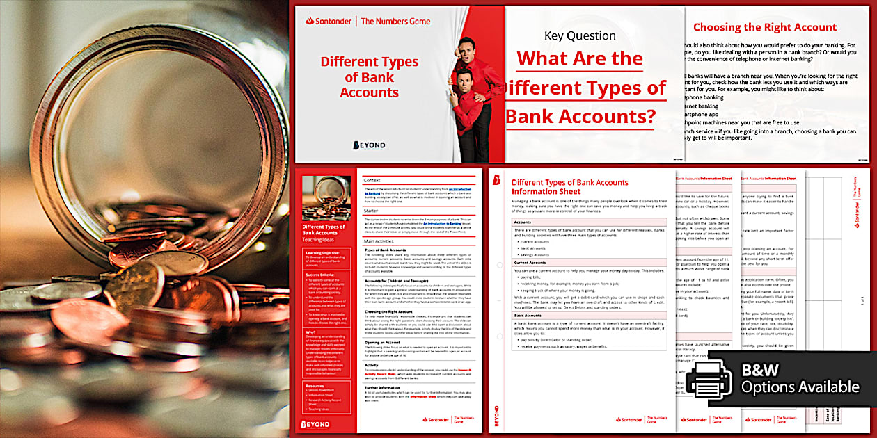 FREE! - 👉 Different Types of Bank Accounts (teacher made)