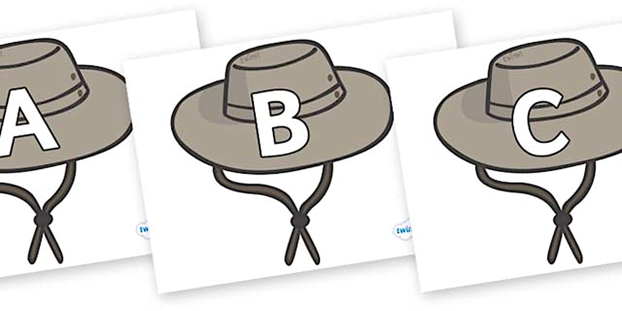A-Z Alphabet on Cowboy Hats - Twinkl