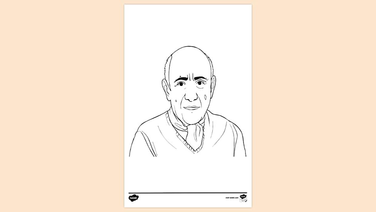 Pablo Picasso Colouring Sheet | Twinkl Resources - Twinkl