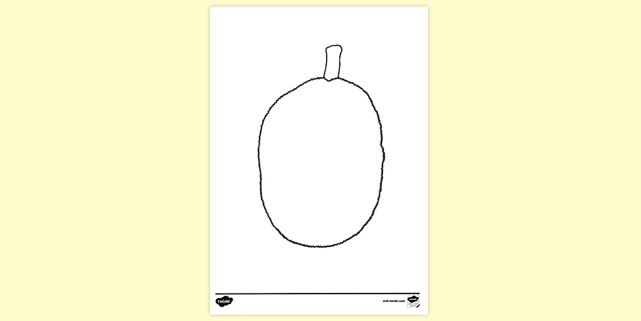 Jackfruit Colouring Page | Colouring Sheets (teacher made)