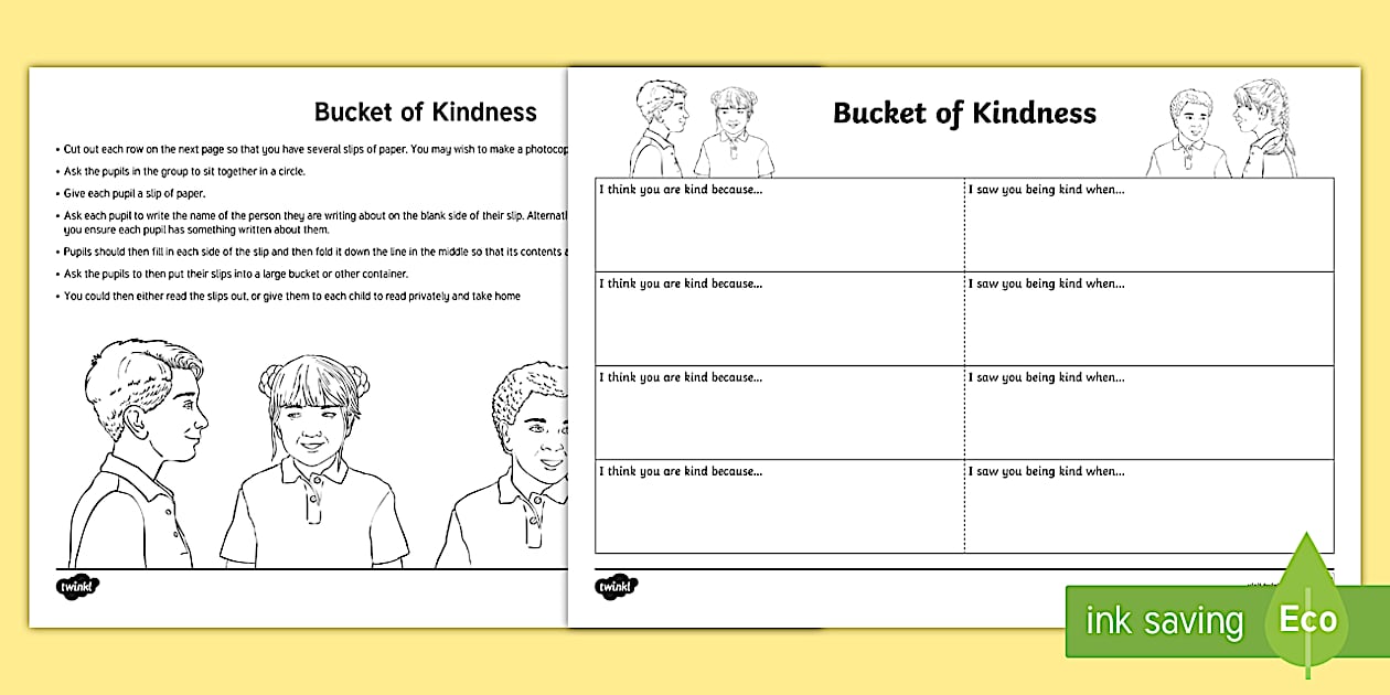 Bucket of Kindness - World Kindness Day Activities - Years 3-6