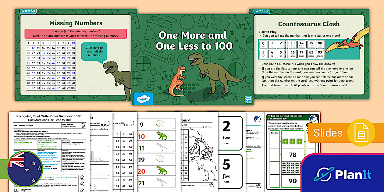 Phase 1 Number: One More and One Less to 100 (Teacher-Made)