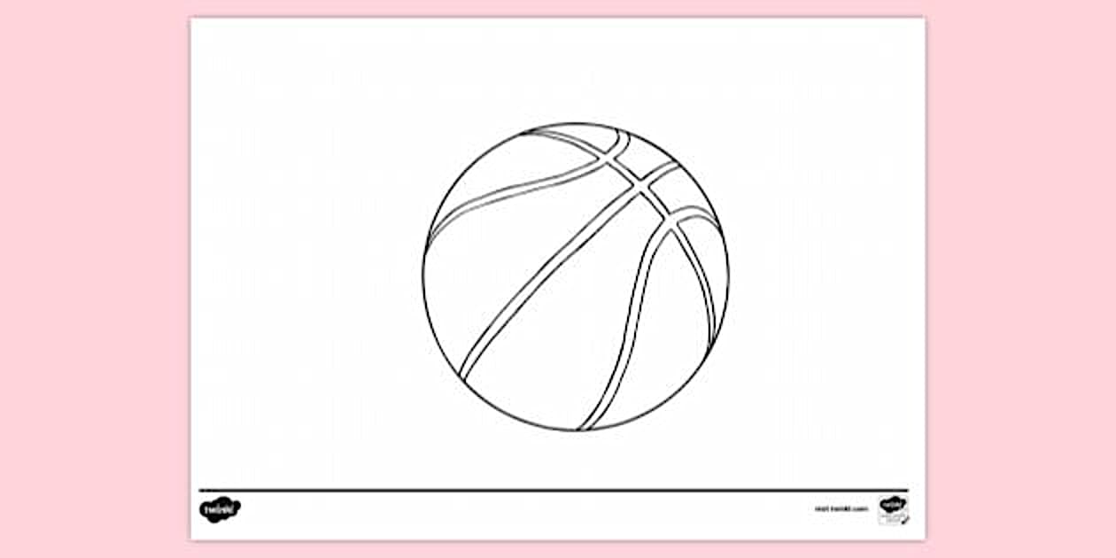 Basketball Colouring Page for Kids | Colouring Sheets
