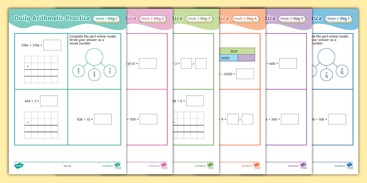 👉 Year 4 Summer 2 Daily Arithmetic Practice Pack - Twinkl