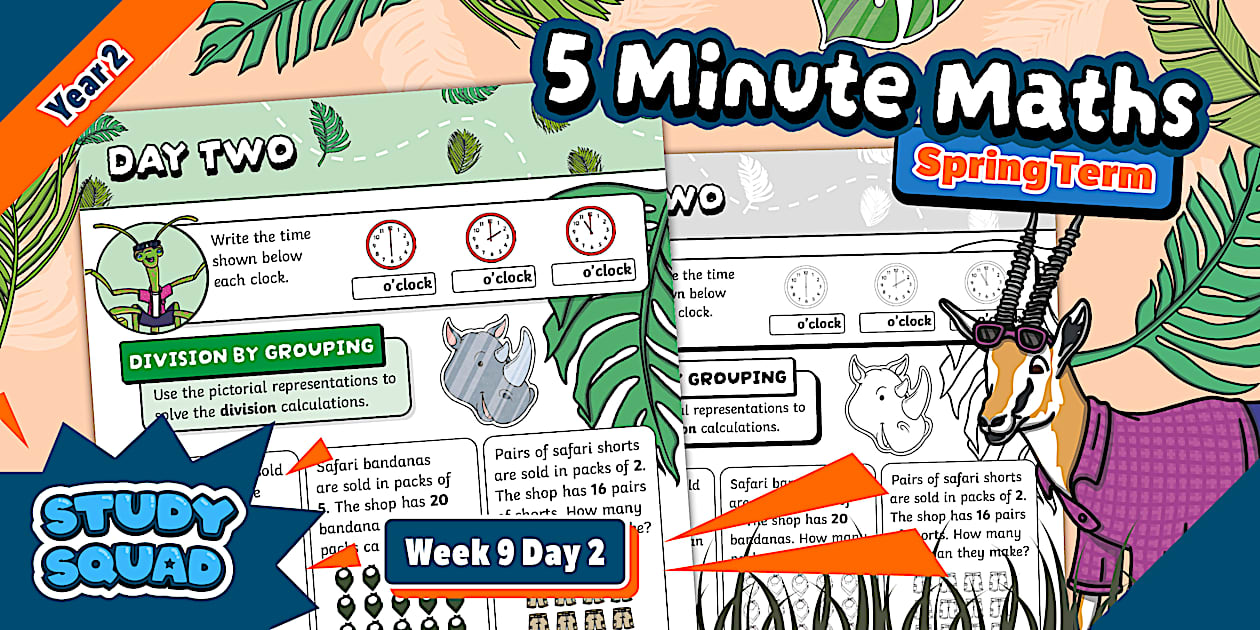 👉 Study Squad 5 Minute Maths - Year 2 Spring - Week 9 Day 2