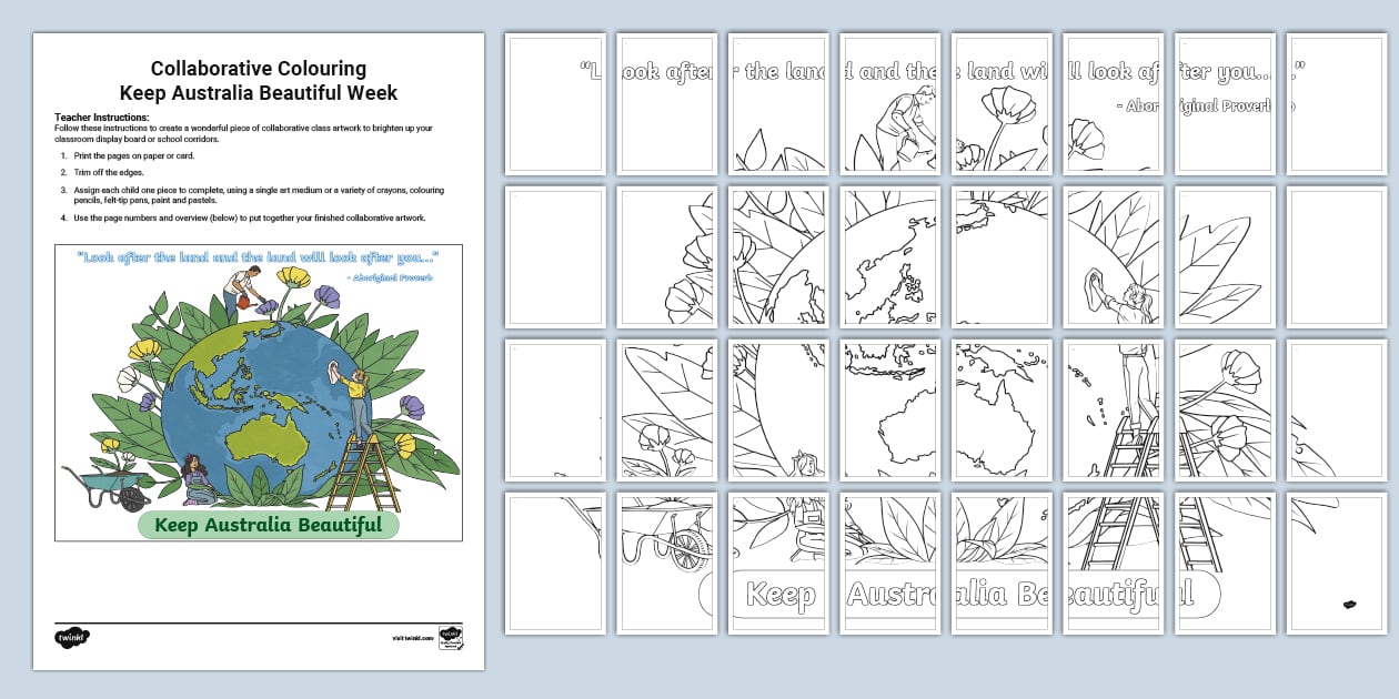Keep Australia Beautiful Week Collaborative Colouring