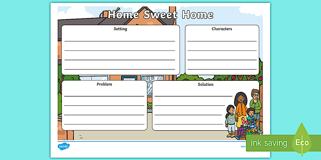Home Sweet Home Story Map Worksheet / Worksheet - Twinkl