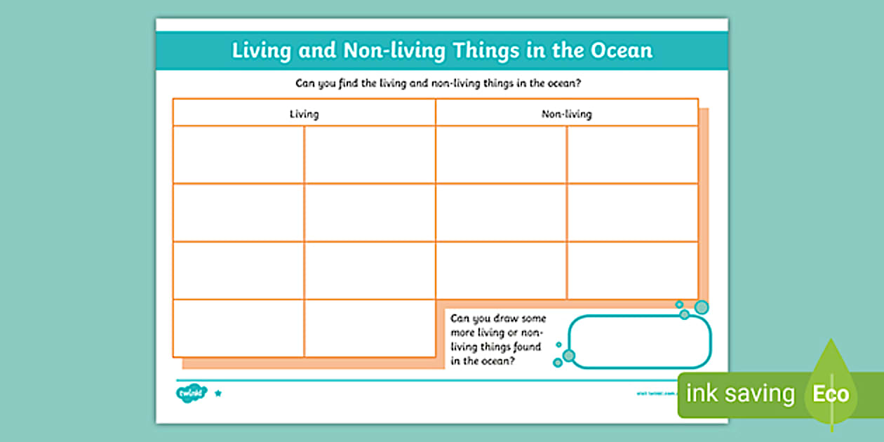 Sorting Living and Non-living Things in the Ocean - Twinkl