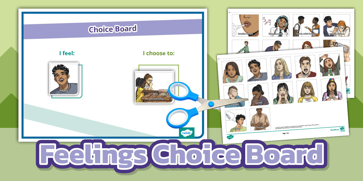 Older Learners: Feelings Choice Board