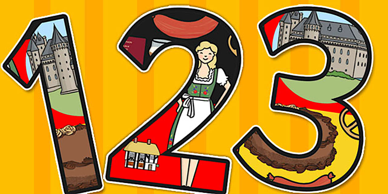👉 German Themed A4 Display Numbers (teacher made)