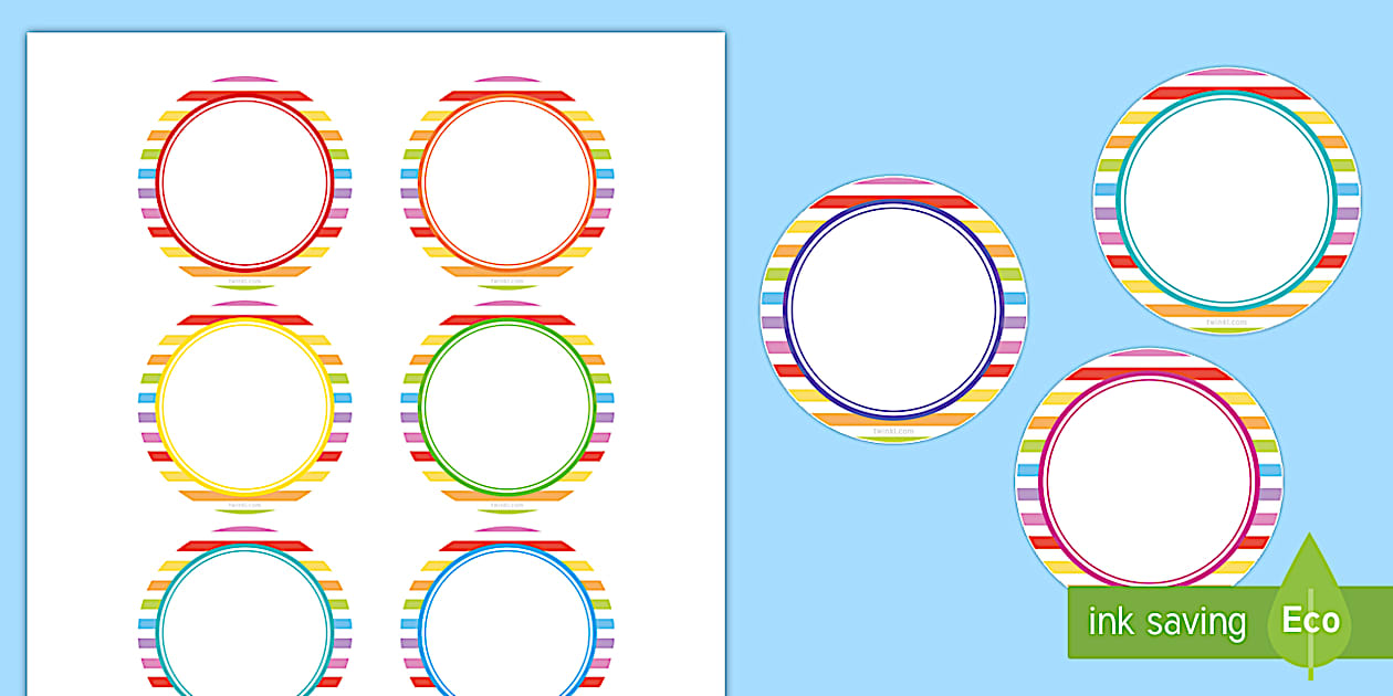 Editable Rainbow Themed Birthday Party Name Tags - Twinkl