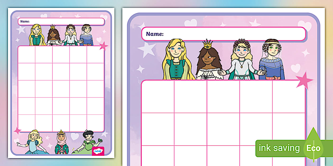 Princess Sticker Reward Chart (teacher made) - Twinkl