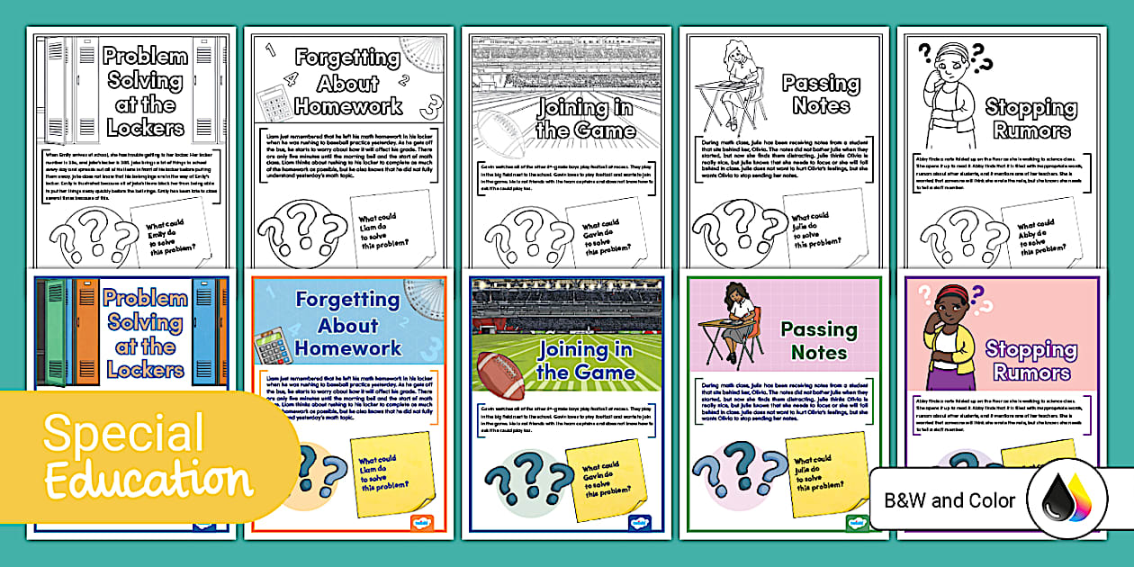 Social Story Poster Pack for Middle School Special Education