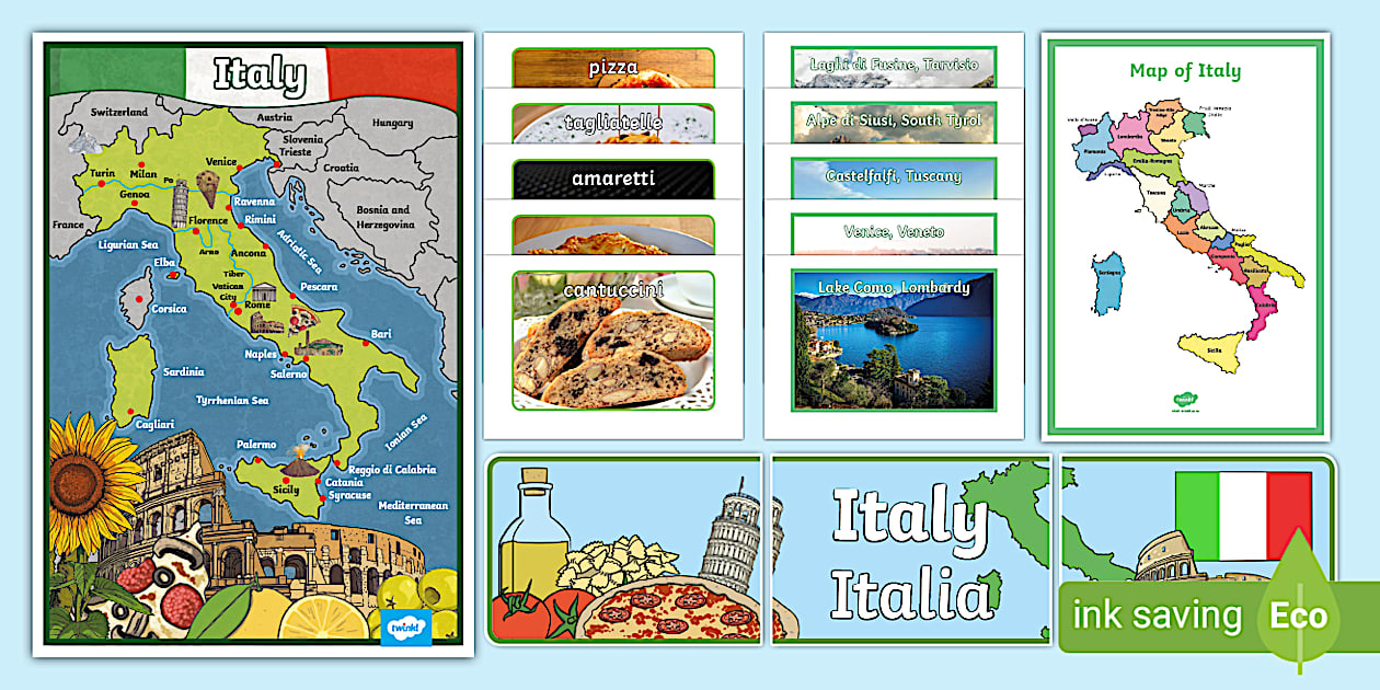Italy Display Pack - Around the World - KS2 (teacher made)