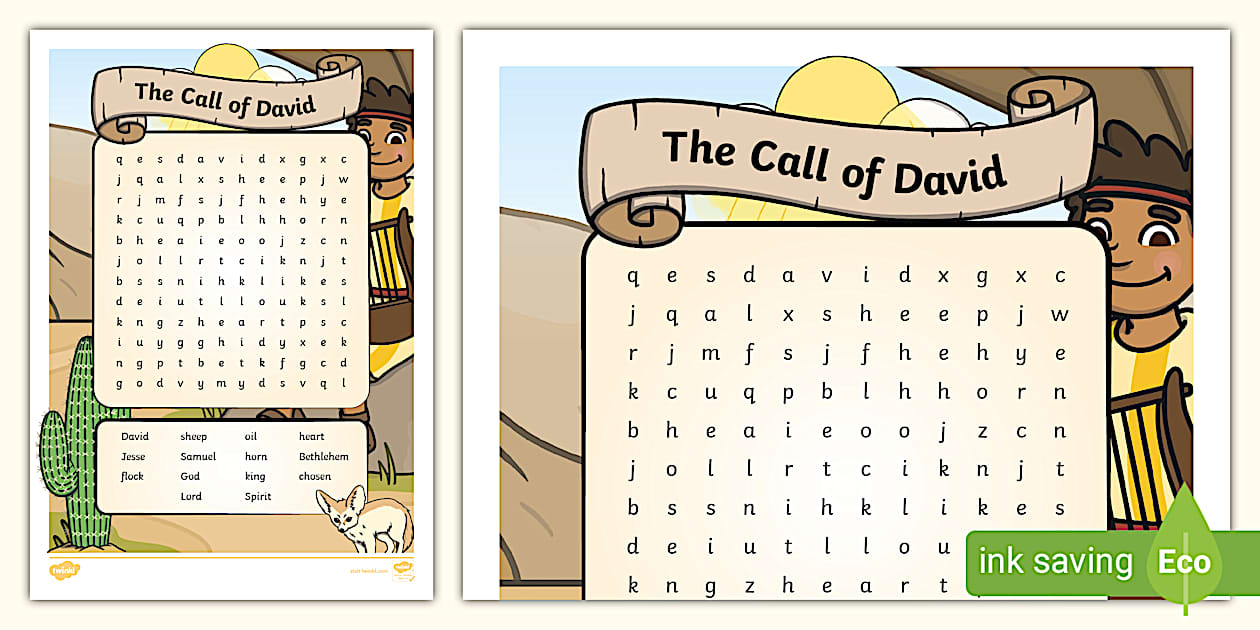 The Call of David Word Search (Teacher-Made) - Twinkl