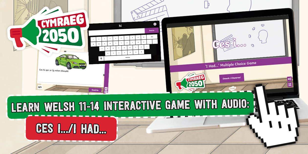 Learn Welsh 11-14 Interactive Game with Audio: Ces i.../I had...