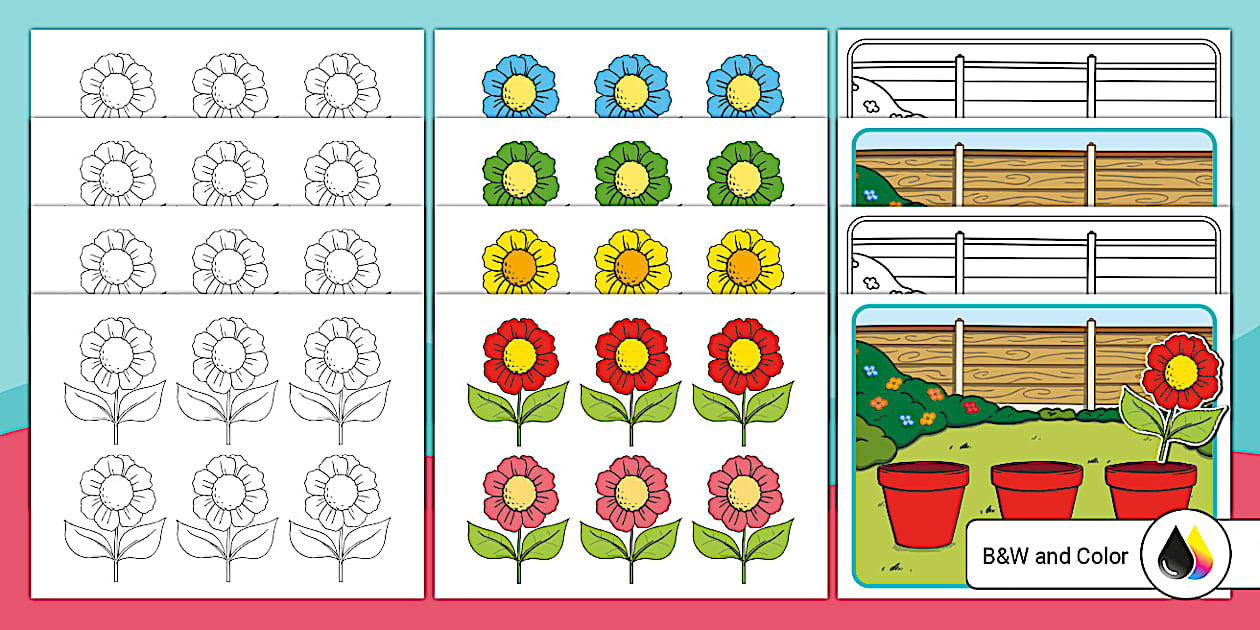 Flower Shop Dramatic Play Color Sorting Activity Mats