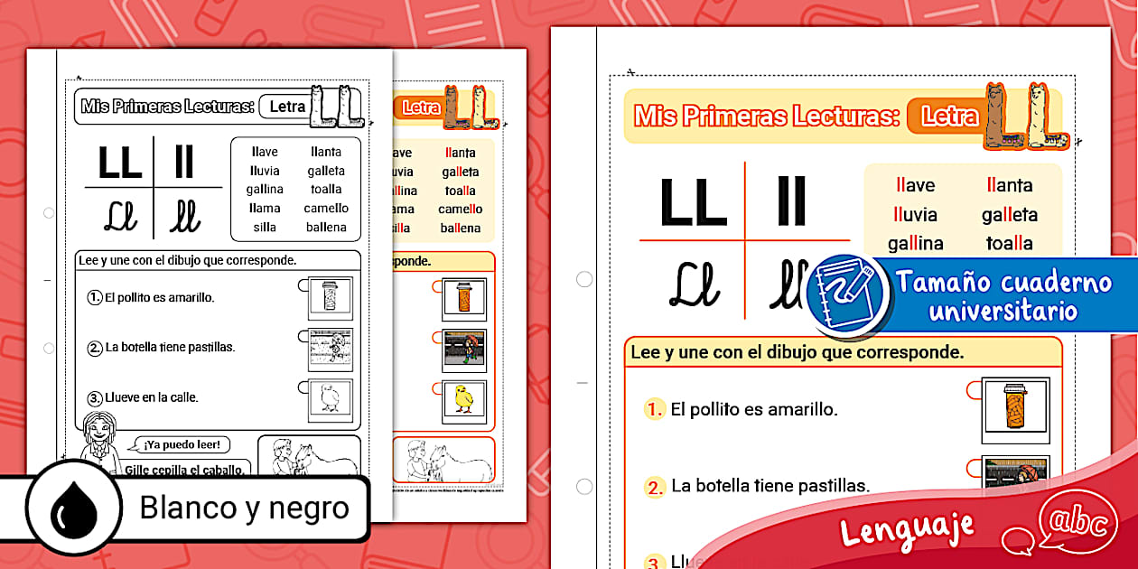 Mis | Primeras | Lecturas | Letra | LL | - Twinkl