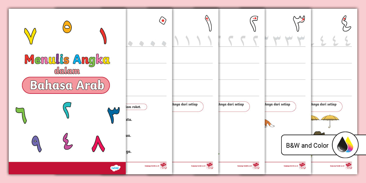 Booklet Menulis Angka Bahasa Arab 0-9 (teacher made)