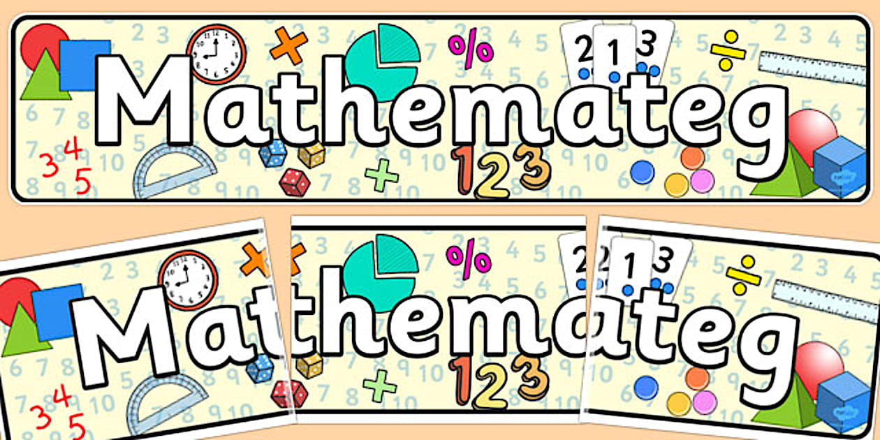 👉 Mathematics Curriculum For Excellence Display Banner Welsh - math