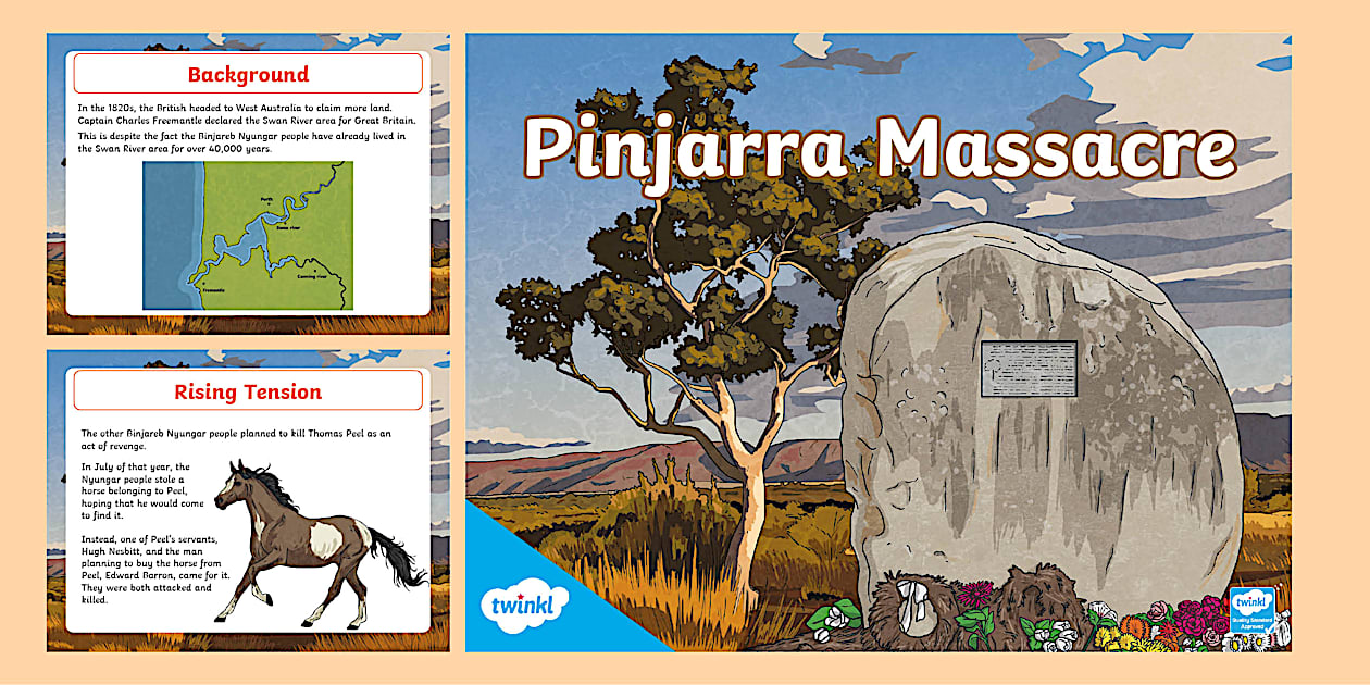 Pinjarra Massacre PowerPoint - Year 5 History (teacher made)