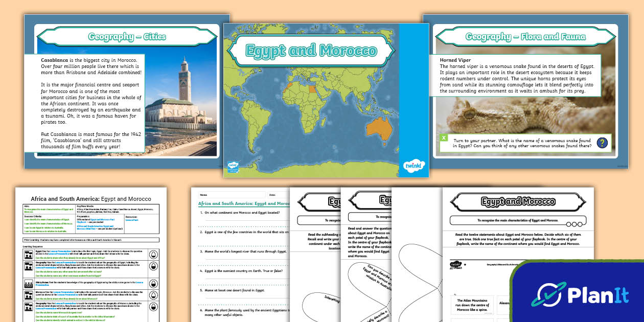Year 4 HASS Geography Africa and South America Lesson 4