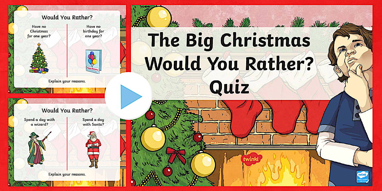 LKS2 Would You Rather? Christmas PowerPoint - Twinkl
