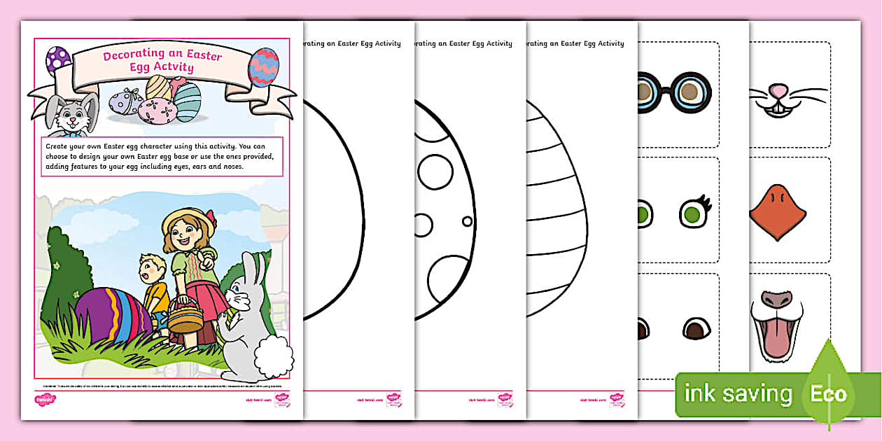 Decorating an Easter Egg Activity (teacher made) - Twinkl
