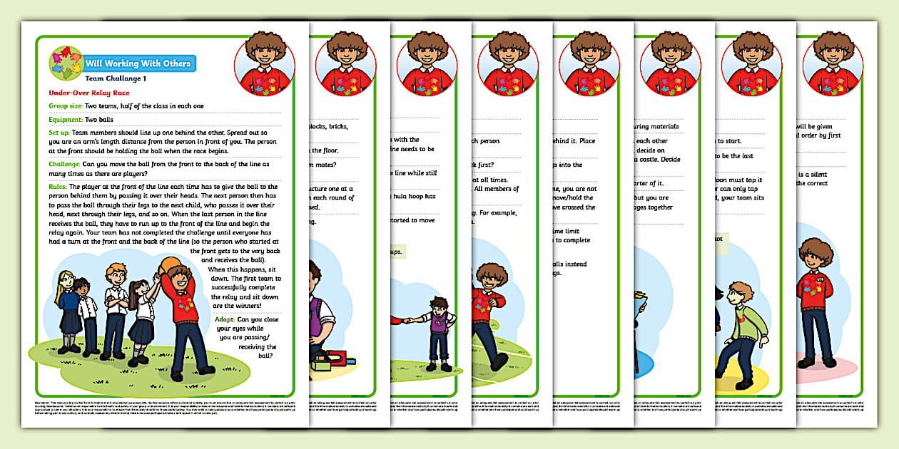Will's Working With Others Team Challenges (teacher made)
