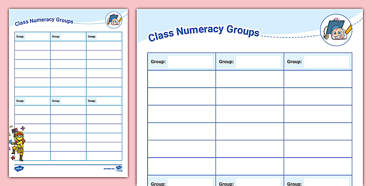 My Teaching File: Class Numeracy Groups (teacher made)