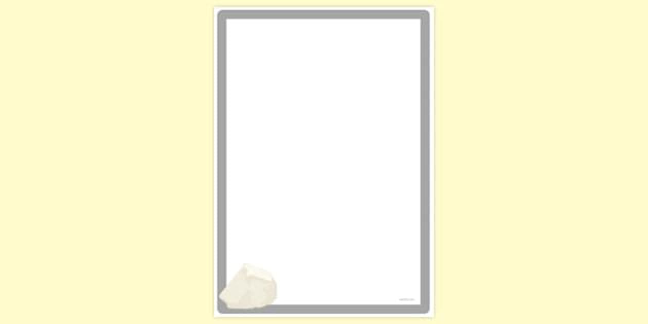Simple Blank Limestone Page Border | Page Borders | Twinkl