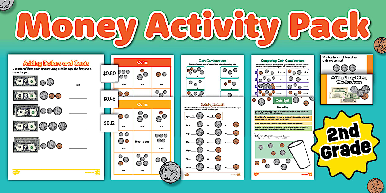 Second Grade Money Activity Pack