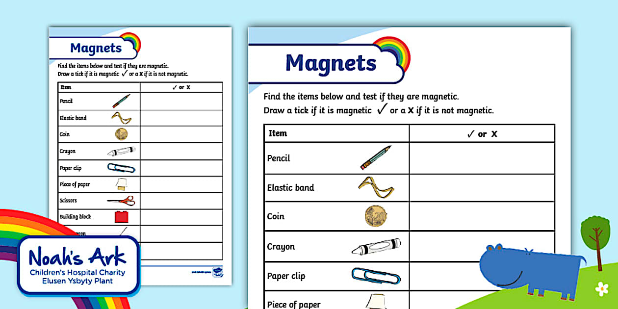 FREE! - Magnets Activity Sheet (Teacher-Made) - Twinkl
