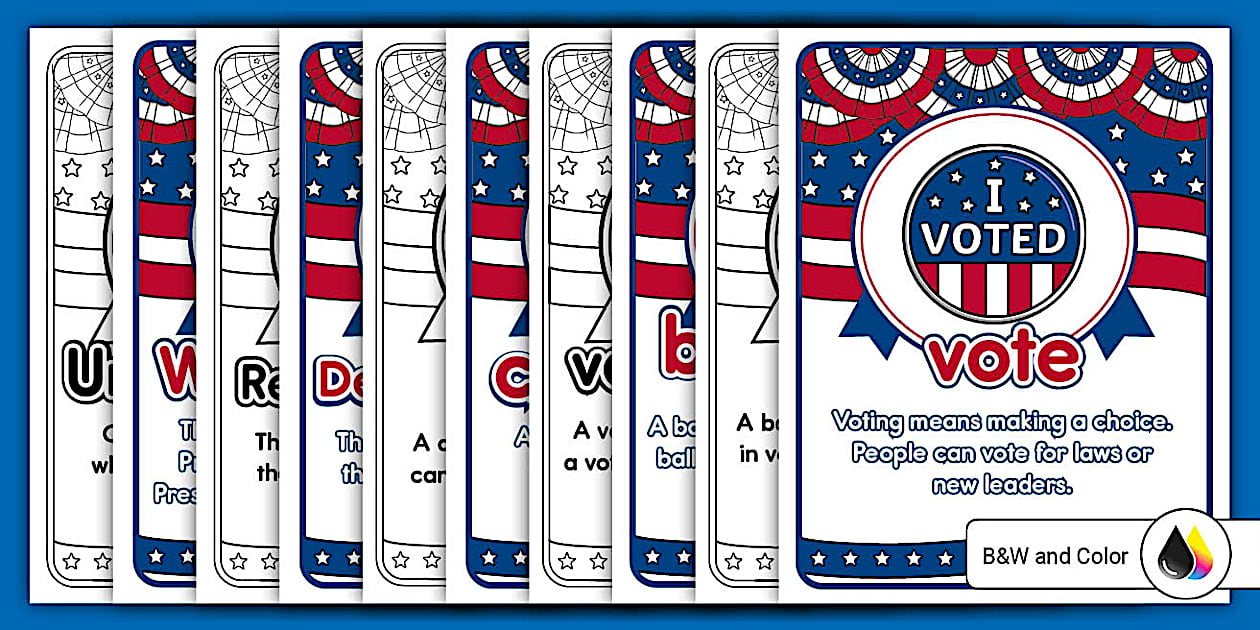 Vocabulary Election Posters for 1st Grade | Twinkl USA