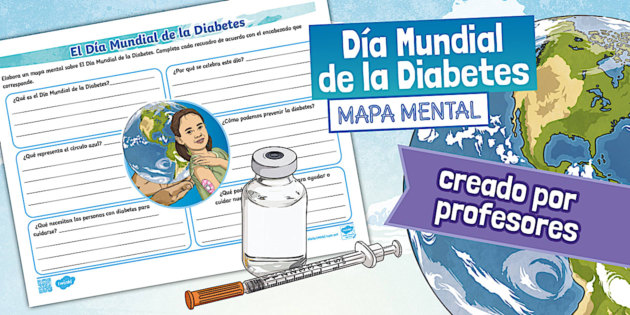Mapa mental: Día Mundial de la Diabetes