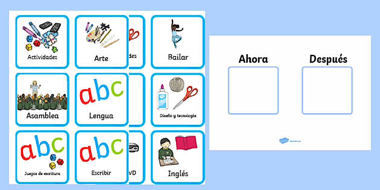 Pack de apoyo visual: Ahora y después (teacher made)