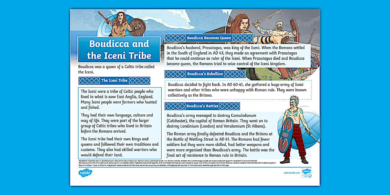 Boudicca’s Tribe: The Iceni Fact File (teacher made)