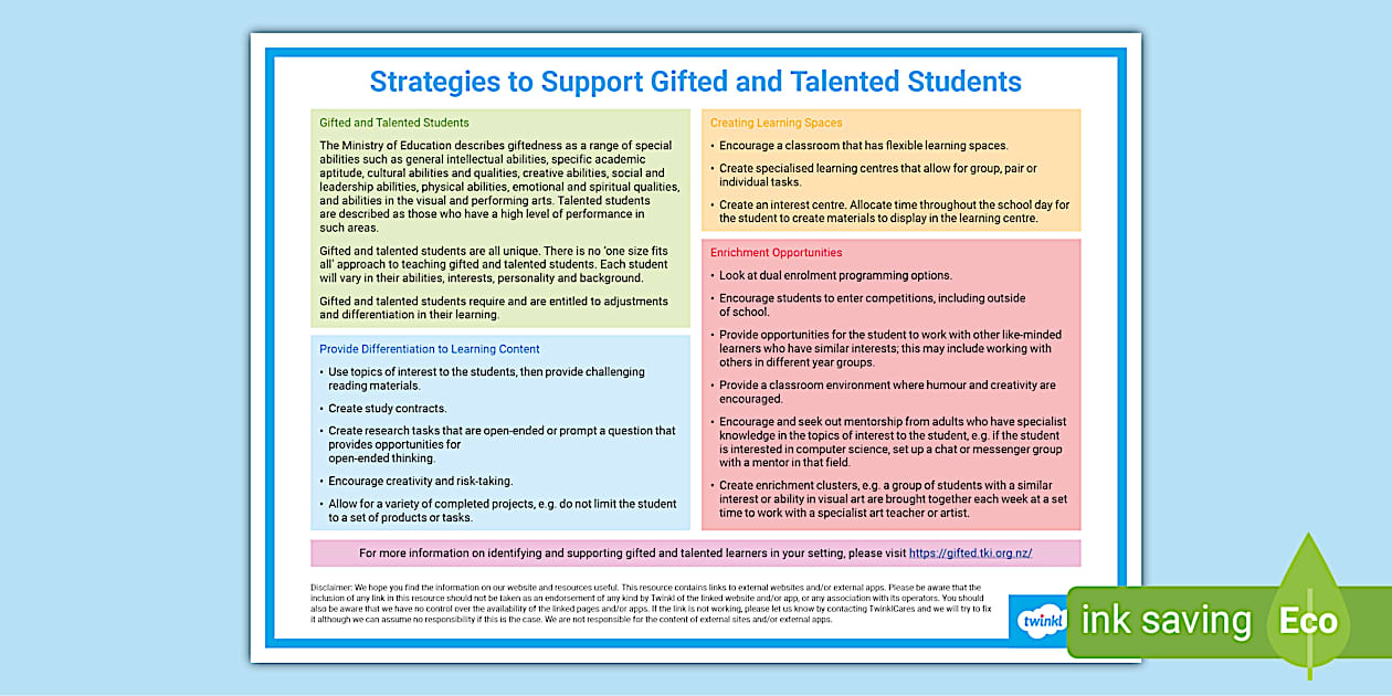 Strategies to Support Gifted and Talented Students - Twinkl