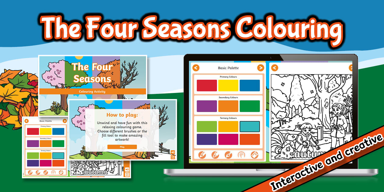 Foundation Phase Life Skills - The Four Seasons - Interactive Colouring ...