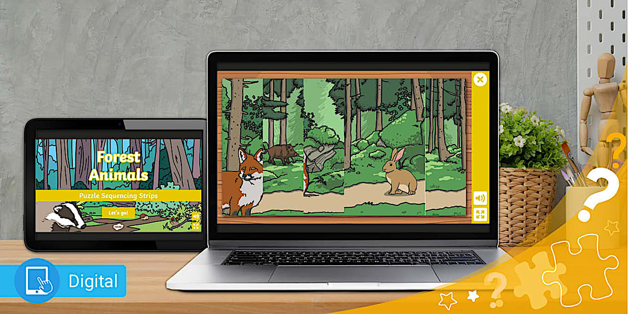 Forest Animals Sequencing Puzzle Game | Twinkl Go! - Twinkl