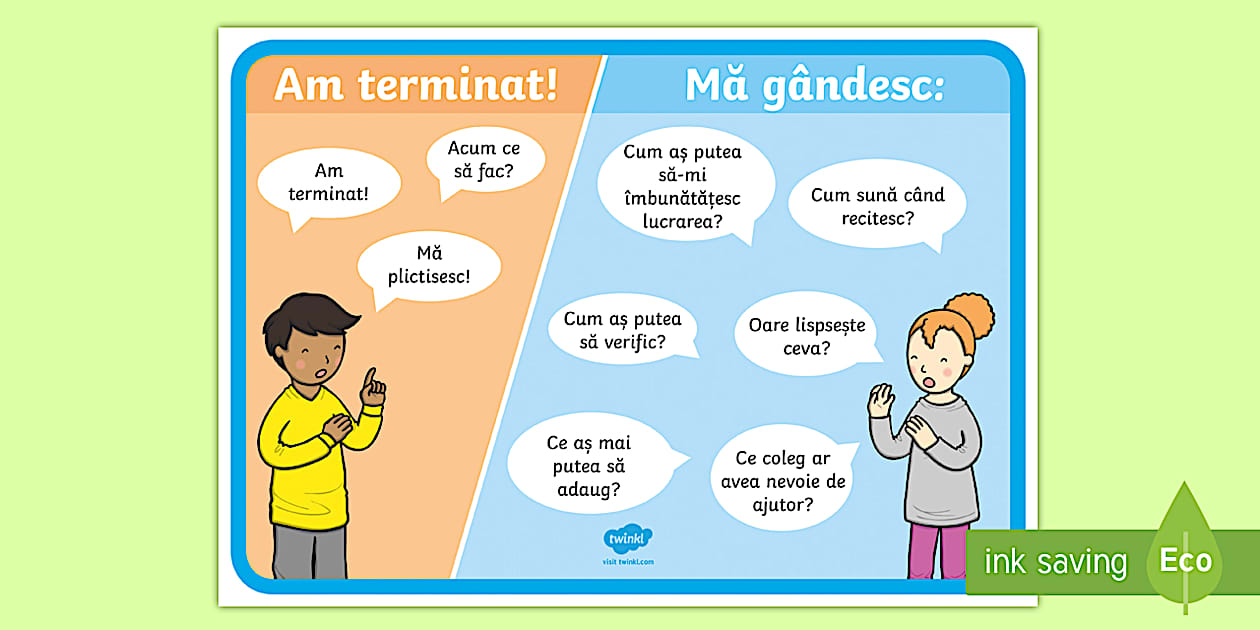 Am terminat, acum ce fac? - Planșă (teacher made) - Twinkl