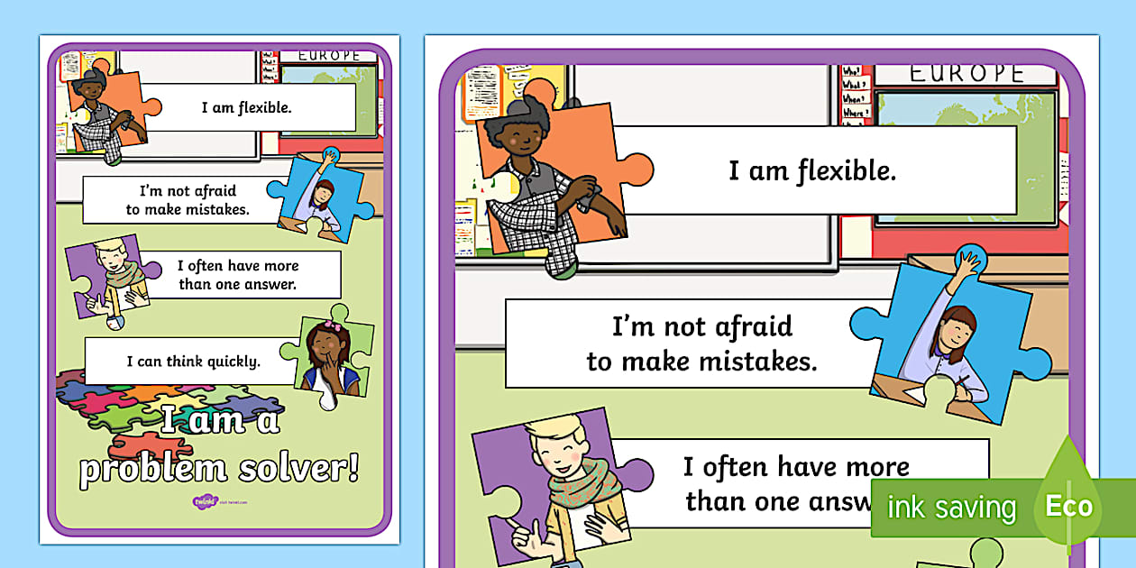 Editable Problem Solver Display Poster (teacher made)