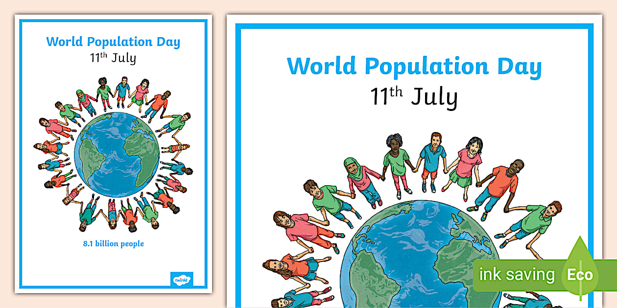 World Population Day A4 Display Poster (teacher made)